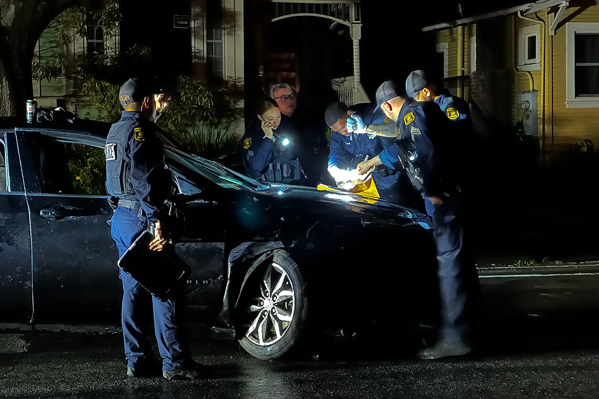 Driver crashes fleeing Berkeley cops; gun seized, 4 arrested