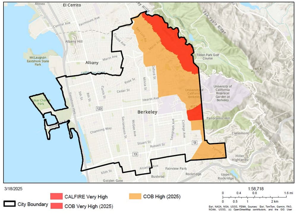 Berkeley may ban plants close to buildings in top wildfire zones